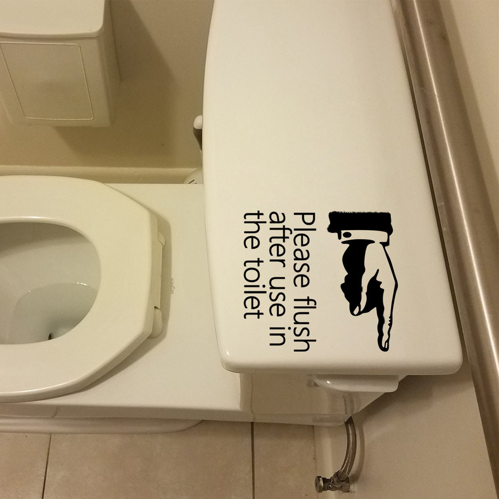 DIY Toilet Sticker Batoom Decor Please Flush After Use In The Toilet ...