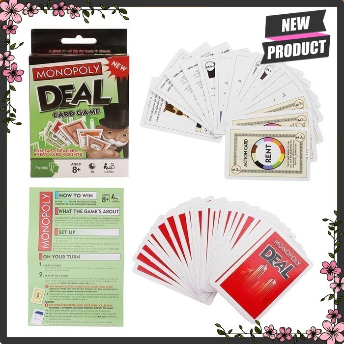 Kad Monopoly Deal Card Game English Version Permainan Kad Mainan Kanak ...
