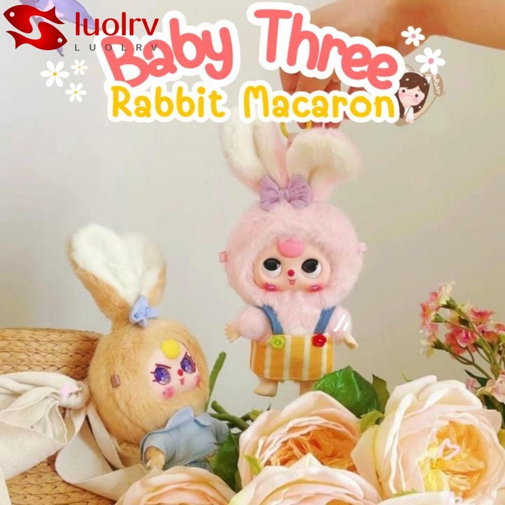 LUOLRV Baby Three Rabbit Plush Box, Soft Trendy Stuffed Doll Baby Three ...