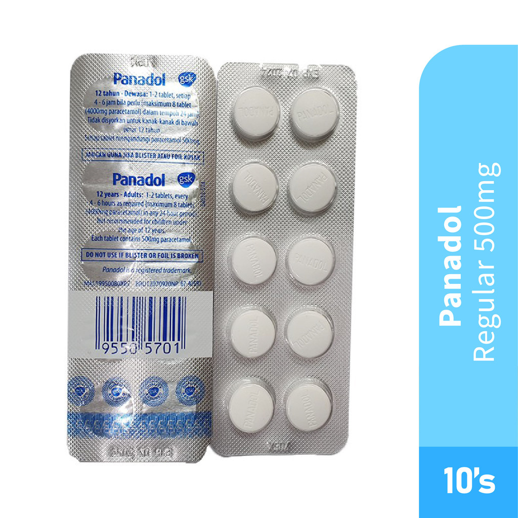 PANADOL Regular 10 's for Sakit Kepala, Ubat Migrain, Ubat Sakit Tekak ...