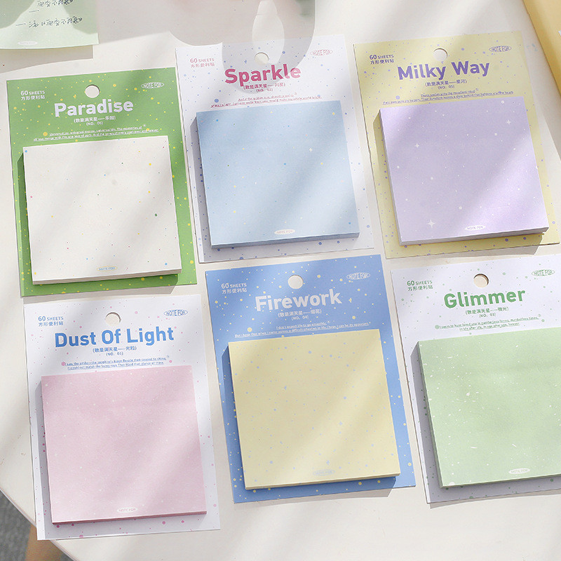 Cdaily|60 Sheets Simple Color Matching Post-it Notes Student Message ...