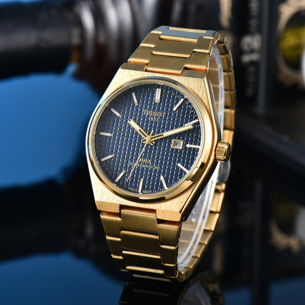 Tissot TISSOT PRX Super Player Series Gold Date Display Waterproof ...