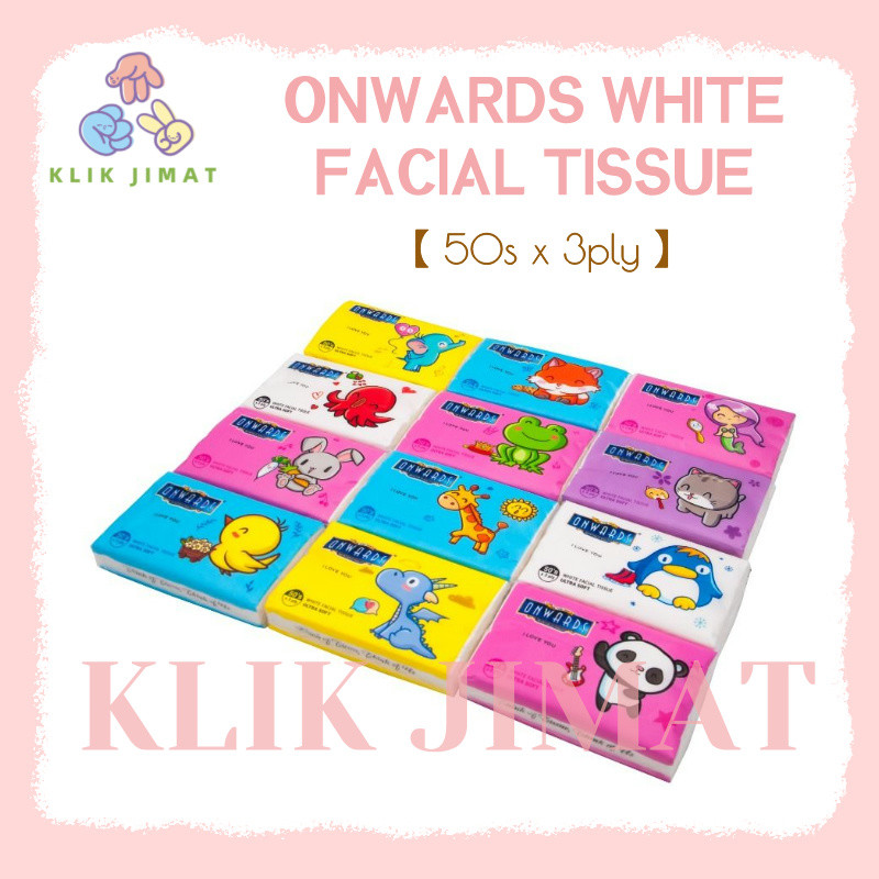 READY STOCK!!! ONWARDS WHITE FACIAL TISSUE (50s x 3ply) | Shopee Malaysia