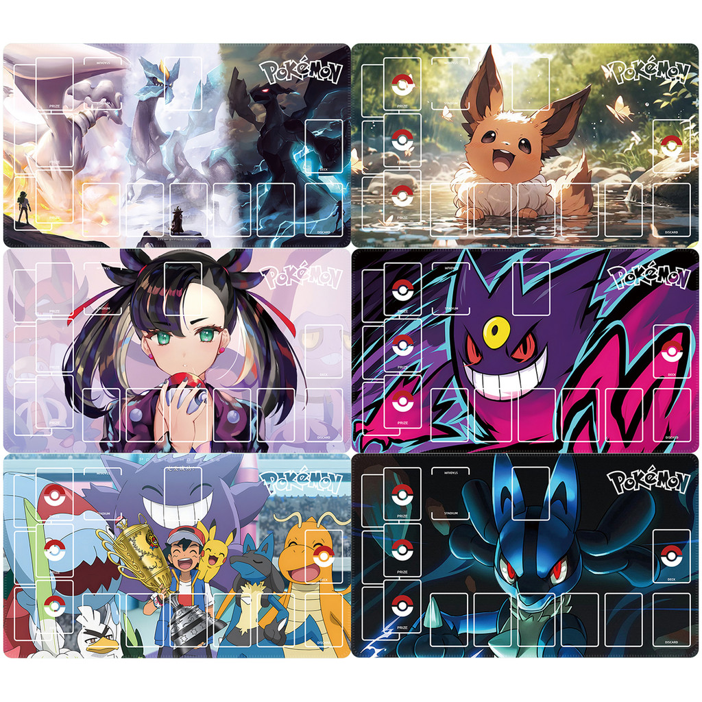 60x35cm Diy PTCG Pokemon Marnie Lillie Ash Ketchum Gengar Eevee ...