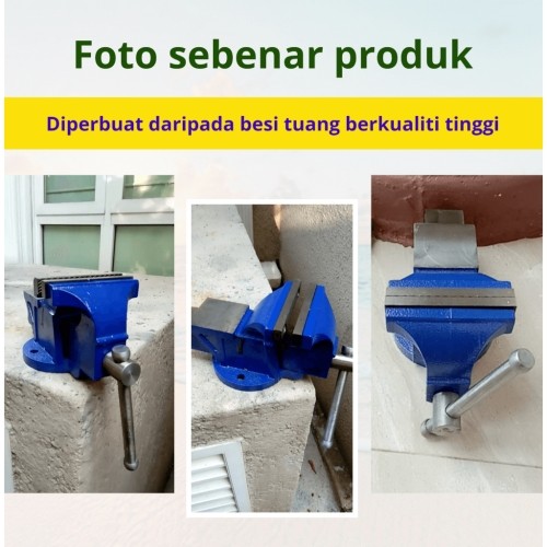 3'' / 4" / 5 '' / 6 " Heavy Duty Clamp Bench Vise Clamp Tool Grafting Tool Set ragum meja inch ...