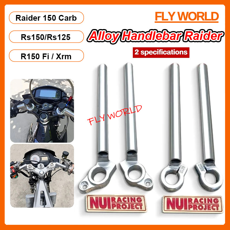 Alloy NUI Alloy Naked Handle Bar Raider 150 Carb/R150 Fi /xrm/rs 125 ...