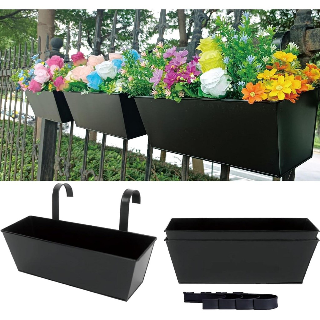 Pasu Bunga Gantung Besi Pasu Hanging Basket Tumbuhan Dinding Segi Empat ...