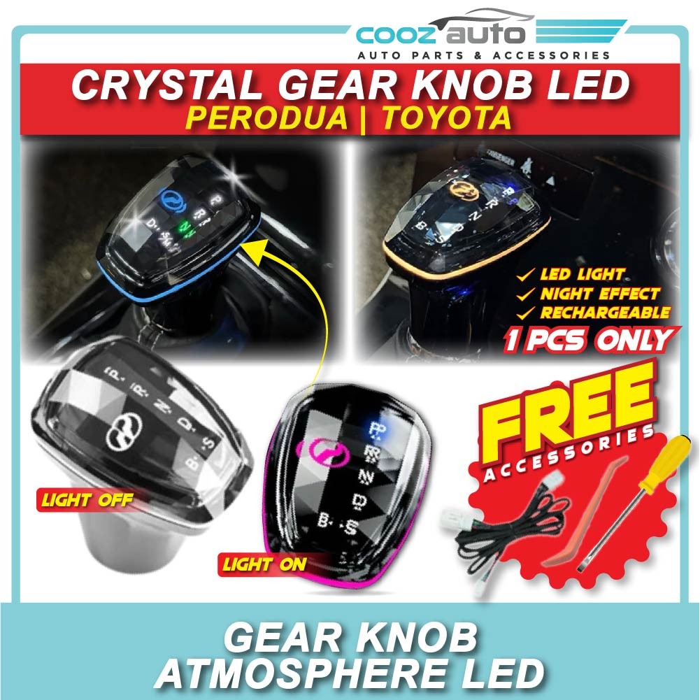 Perodua Alza Axia Aruz Ativa Bezza Alphard Crystal Gear Knob LED Shift ...