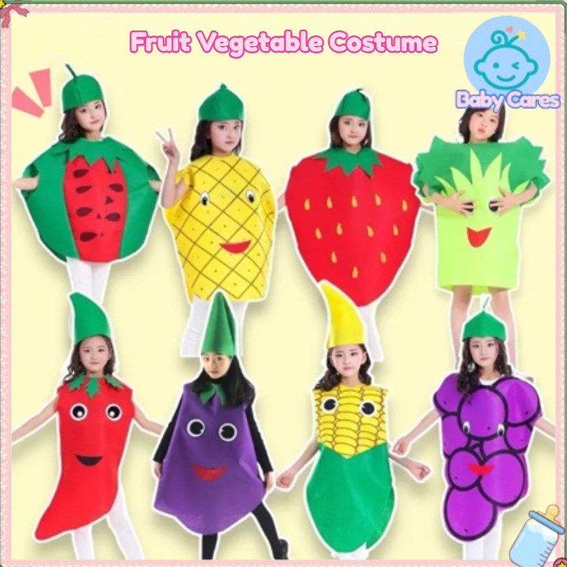 Fruit Vegetable Costume Cute Cartoon Party Kids Cosplay Game Fruit ...