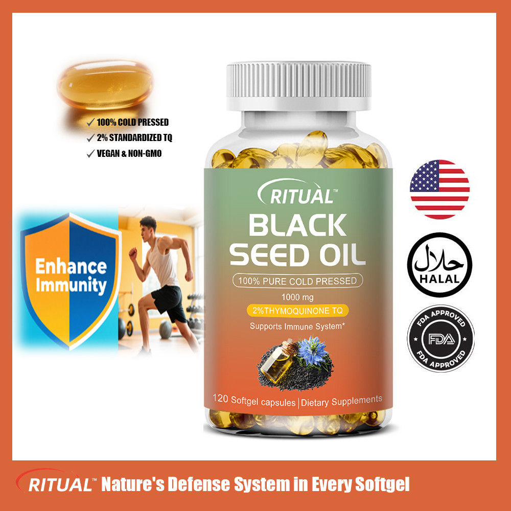 Ritual Black Seed Oil 1000mg Cold Pressed | 2% Thymoquinone TQ | Immune ...