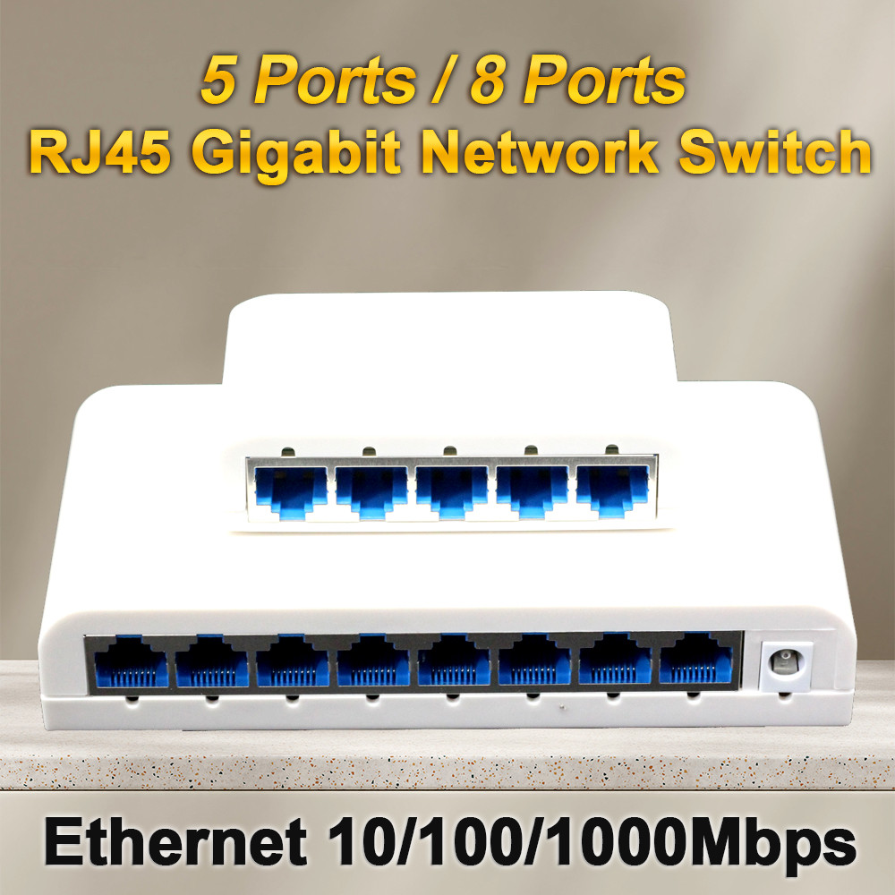 Gigabit Switch 10/100/1000Mbps MDI/MDIX, 5Port/8Port, Plug and Play ...