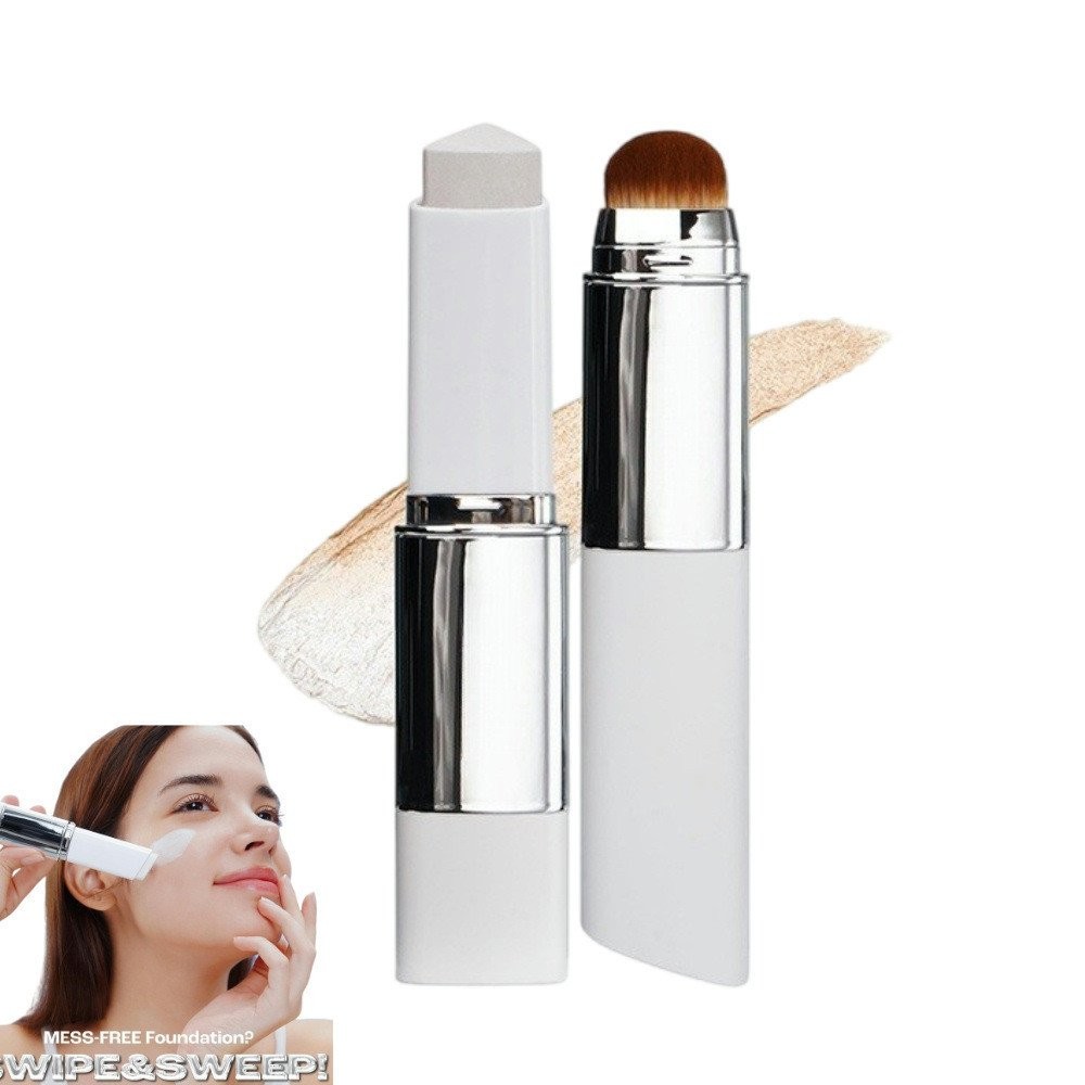 粉底棒 V Foundation Stick Dua Hujung dengan Berus Cecair Foundation Ringan ...