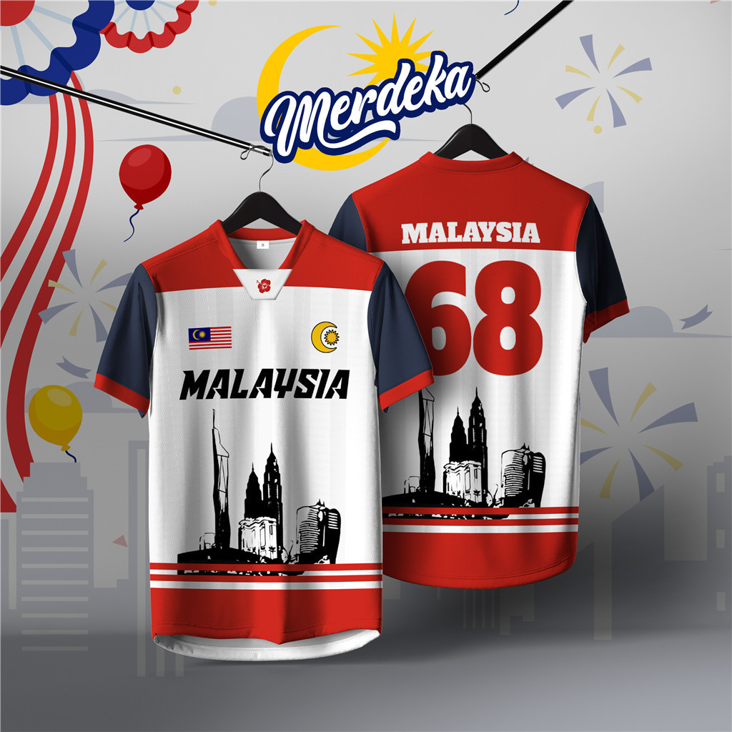 Malaysia 68th Anniversary National Day Anniversary T-Shirt Independence ...