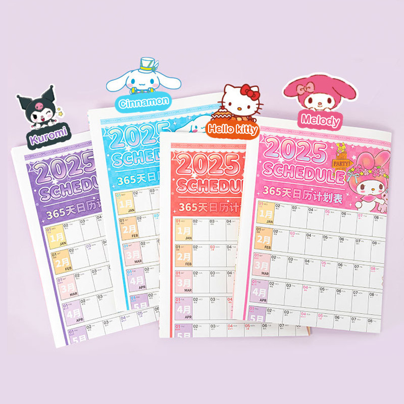 [TurnBright] 1 Set Kuromi My Melody Kawaii Students Annual Calendars ...
