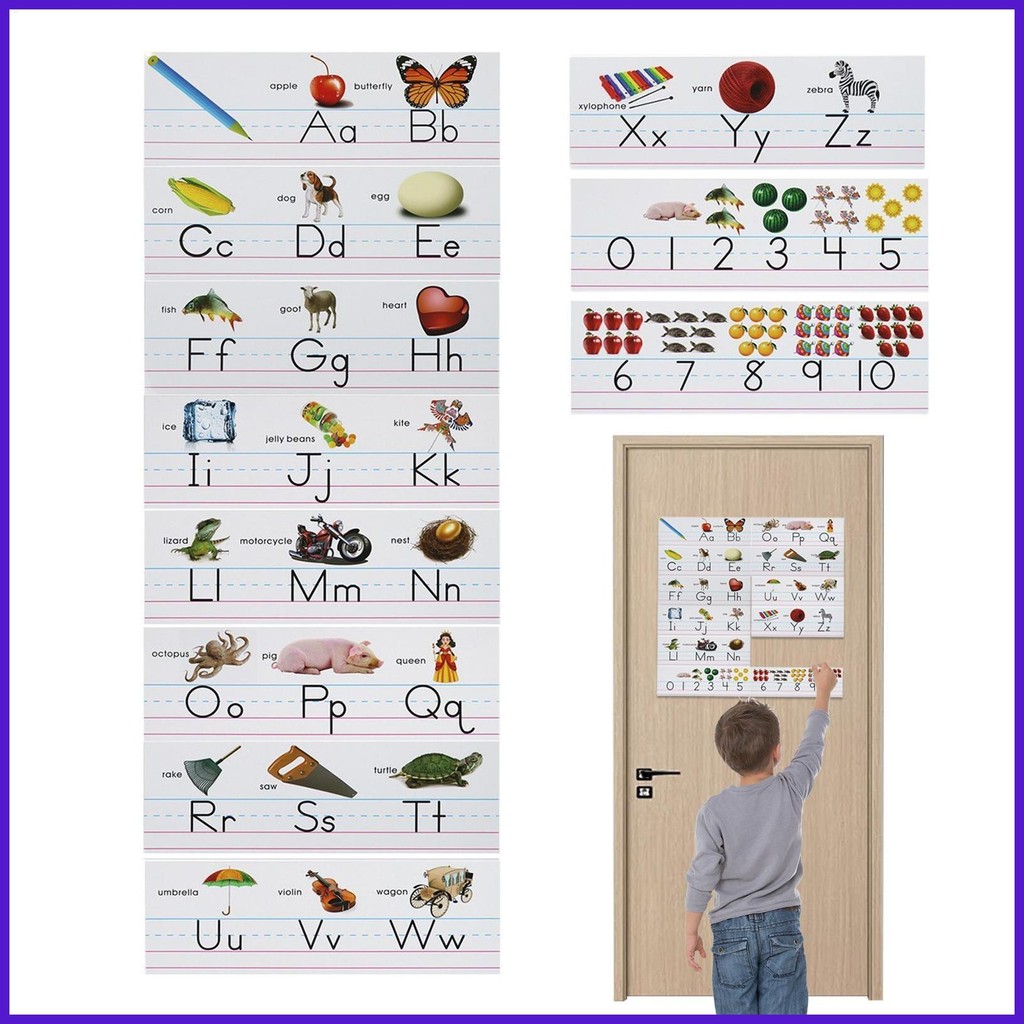 Letters Bulletin Board Set Alphabet Number Bulletin Board Wall Decor ...