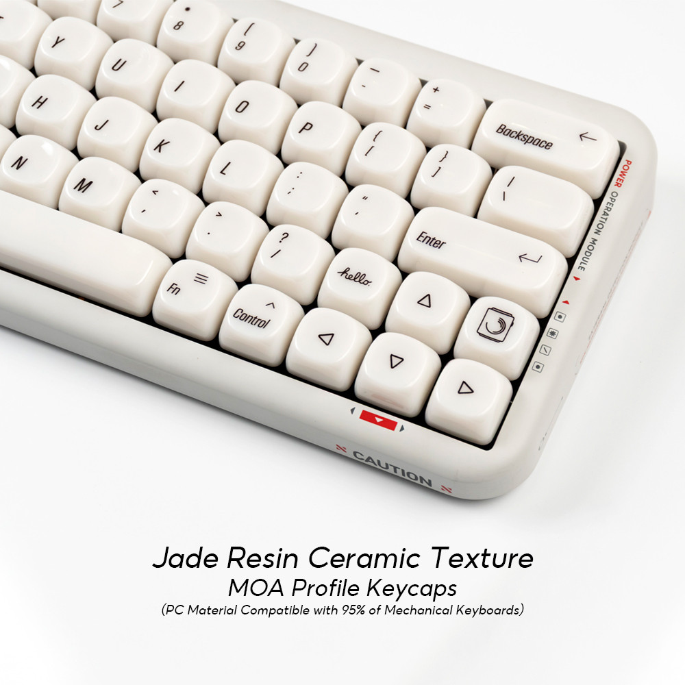 Minimalist Ceramic Texture Keycaps 132Keys/Set PBT MOA Profile Custom ...