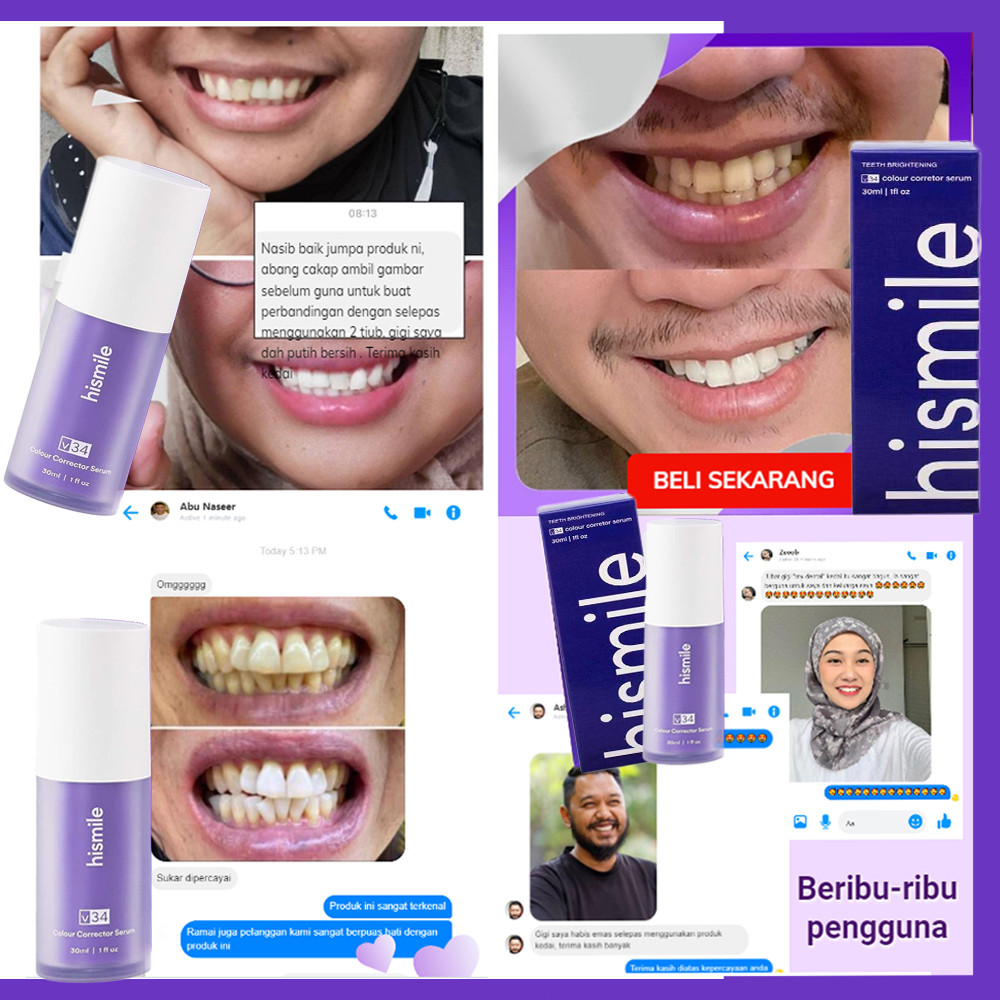 Hismile teeth whitening V34 Colour Corrector My Smile Toothpaste ...