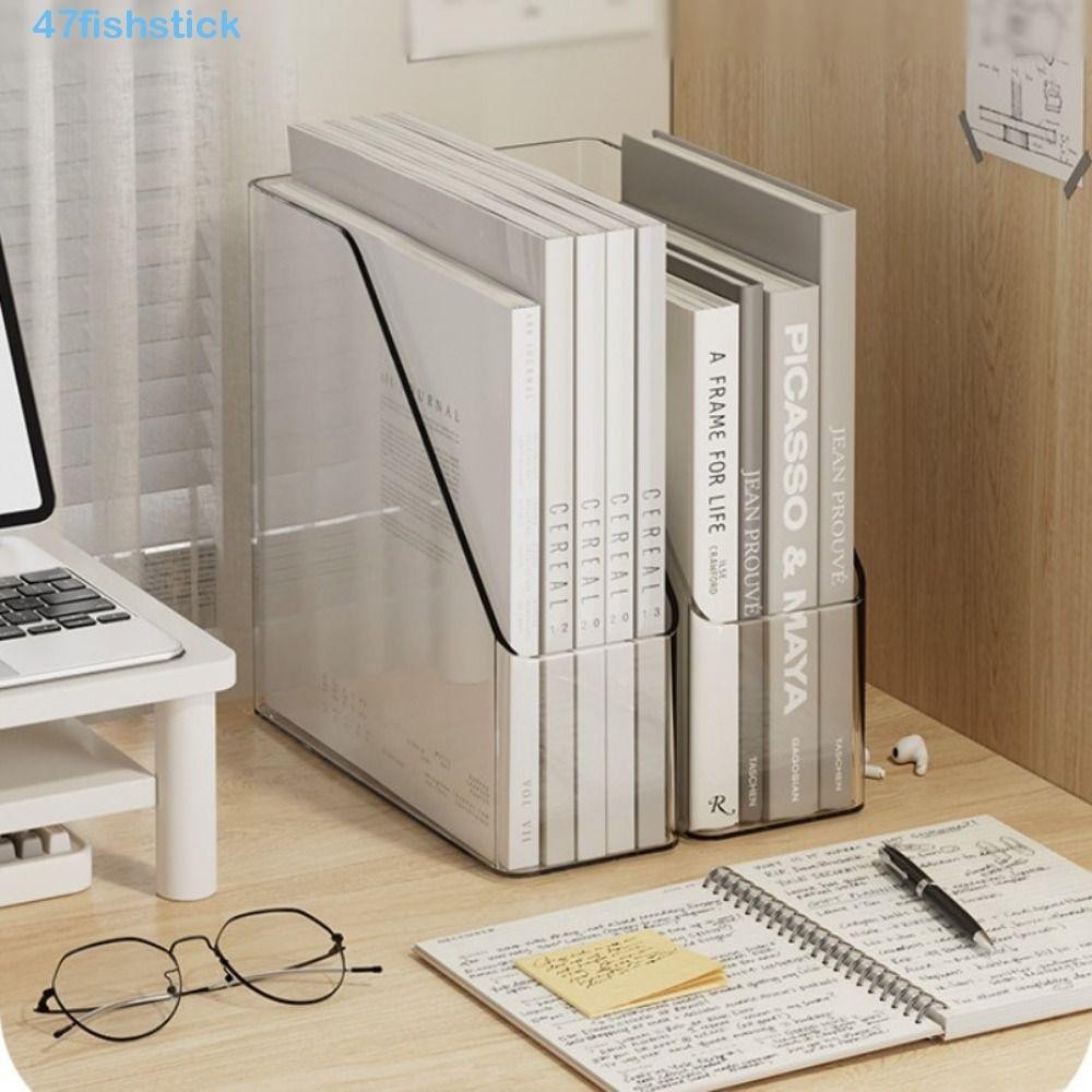 FISHSTICK Desk File Folder, Transparent Acrylic File Storage Box ...