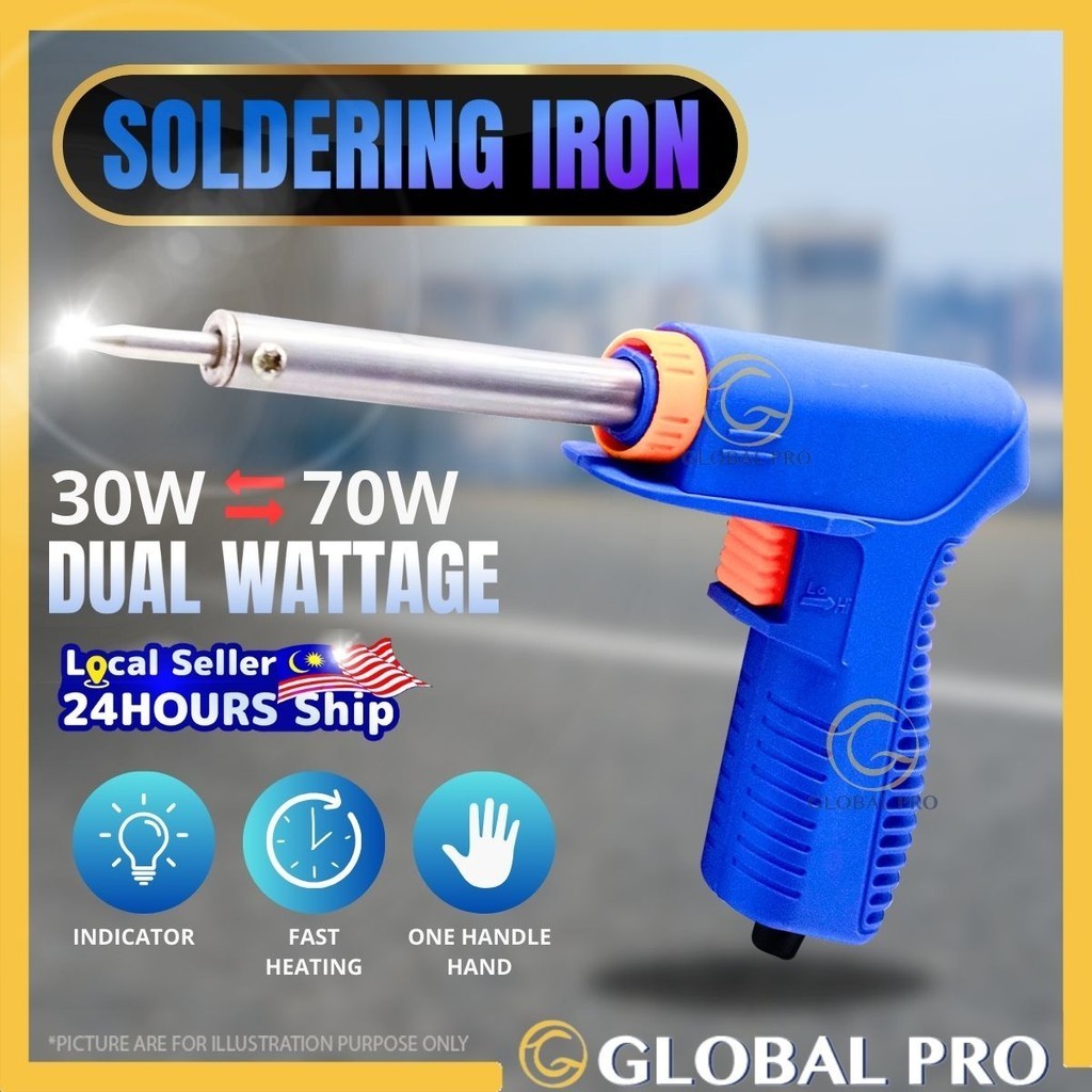 DUAL WATTAGE Soldering Iron 30/70W Pateri Timah Electrical Tool ...