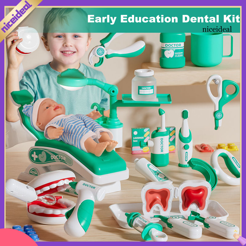 Dentist Kit for Toddlers Smart Dental Chair Playset Rotating Table ...