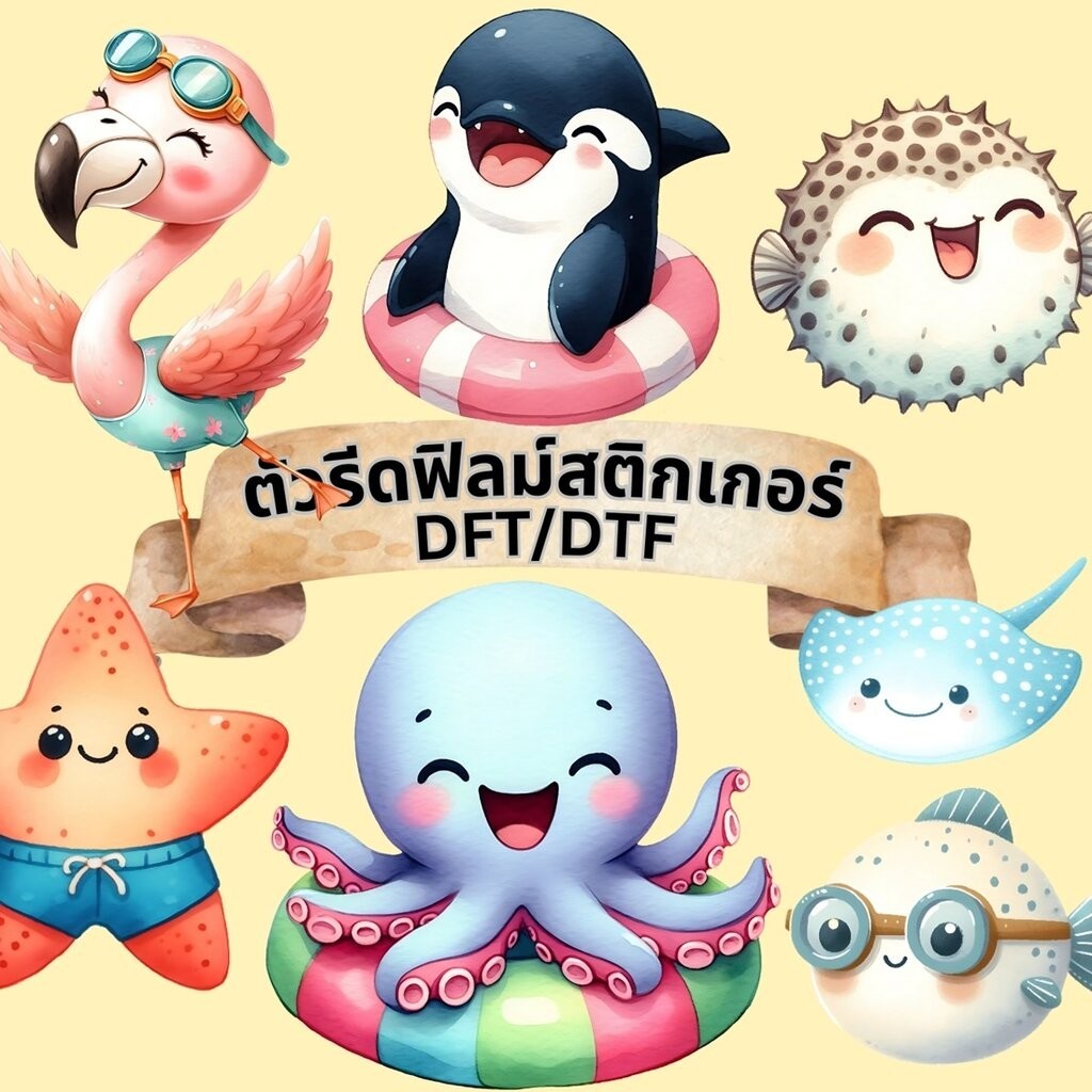 Iron On Clothes Cute Sea Creatures Stickers Cartoon Film Hot Rolled ...