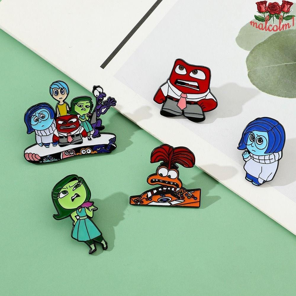 MALCOLM1 Inside Out 2 Metal Badges, Movie Periphery Colthes Charm Anime ...