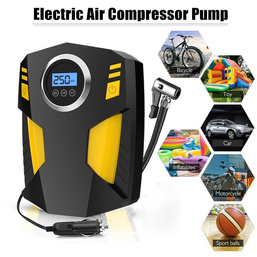 12v Emergency Tayar Air Pump Car Hand Carry Portable Electric Tire Pump ...
