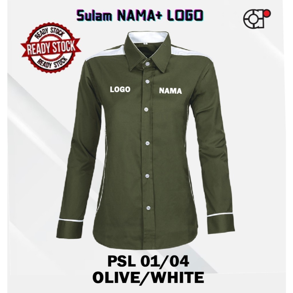 BAJU KORPORATE PEREMPUAN OLIVE LENGAN PANJANG PSL 01/04 JENAMA ARORA ...