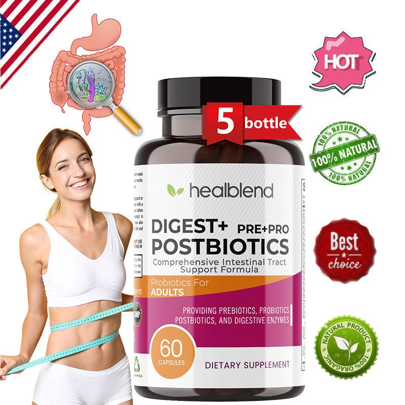 Healblend Digest+ Prebiotics + Probiotics Supplement, Digestion and Gut ...