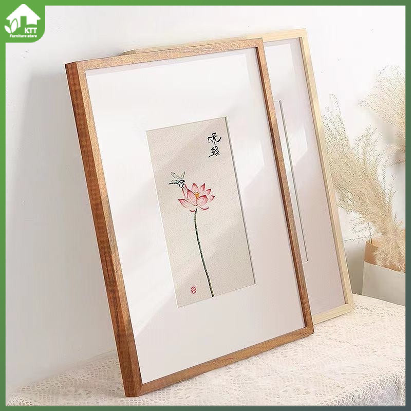 KTT [saiz disesuaikan] A2 A3 A4 bingkai foto kayu saiz besar bingkai teka-teki [tanpa Gasket ...