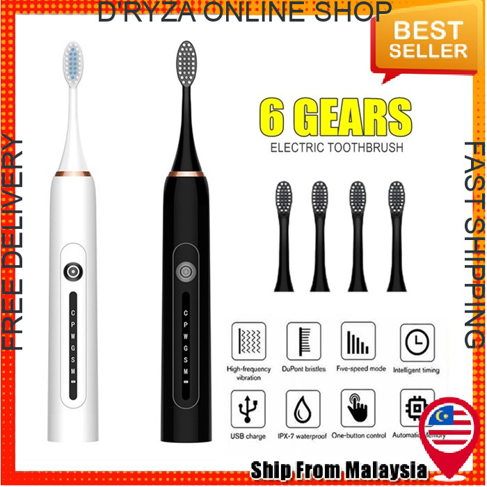 The New Six Electric Toothbrush Adult Quick Charge Type Ultrasonic ...