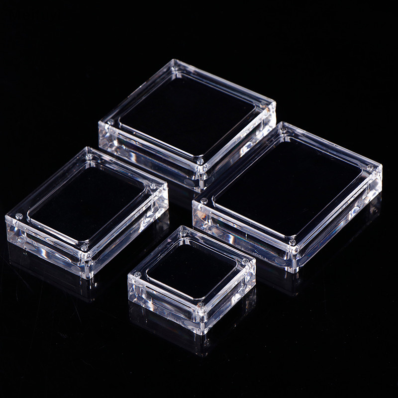 [Meifuyi] Acrylic Glass Top Gem Box Gemstone Diamond Display Stand ...
