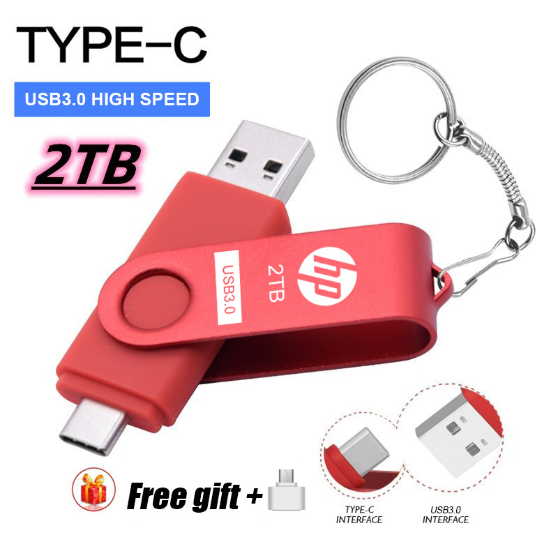 2TB USB 2-in-1 thumb drive otg Pendrive Type-c micro Flash drive ...