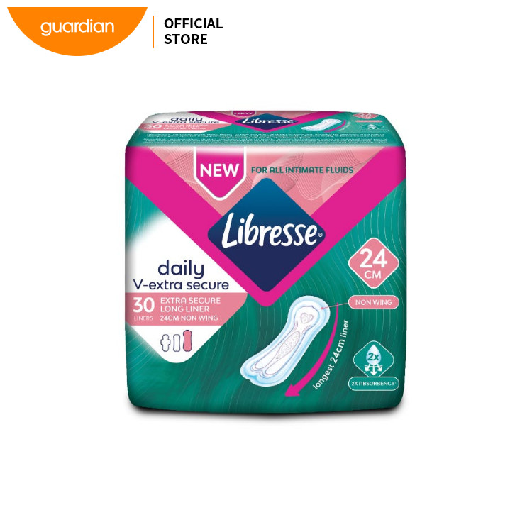 Libresse V-Extra Secure Pantyliners Non-Wing 24cm 30's | Shopee Malaysia