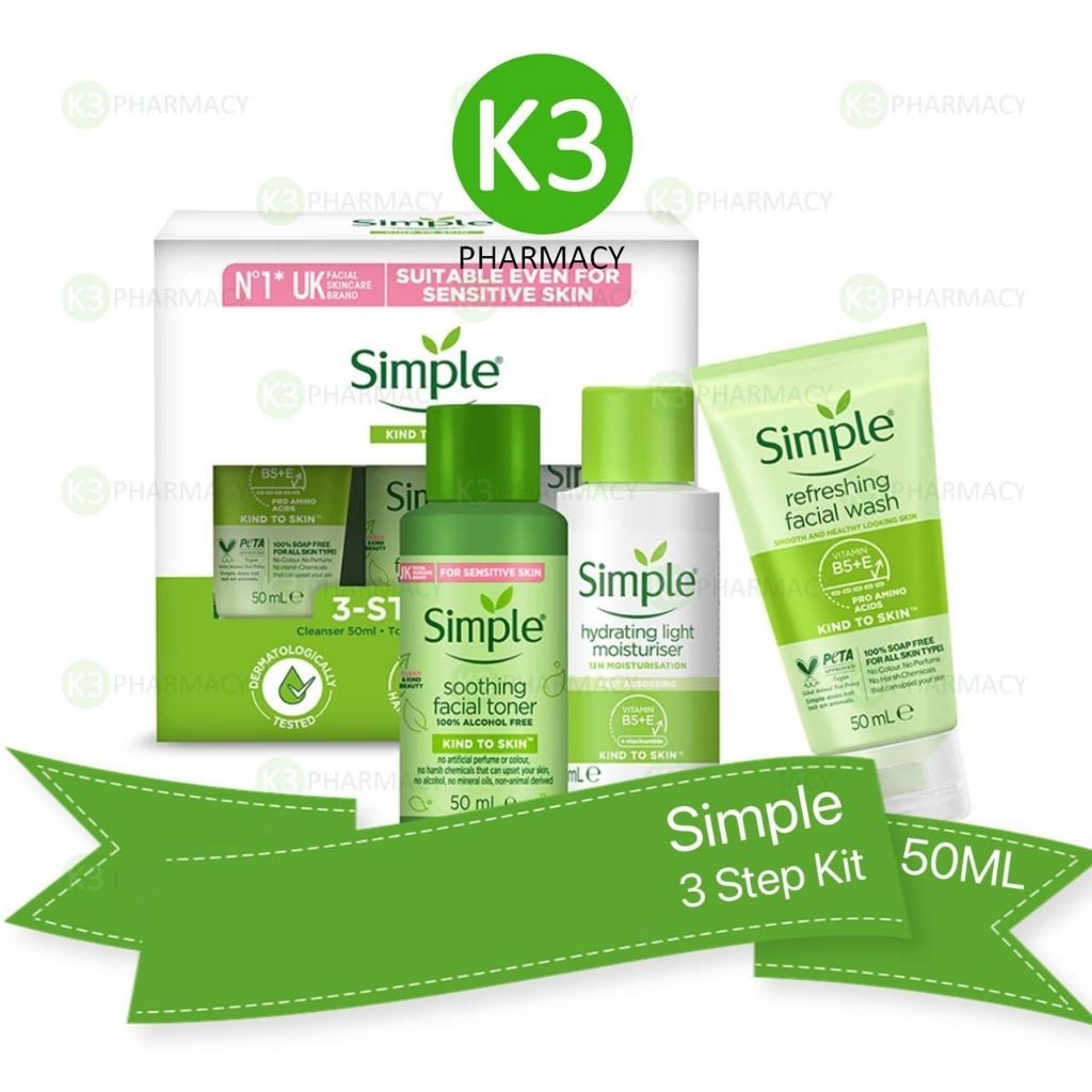 Simple 3 Step Kit (50ML) Simple Travel Set | Shopee Malaysia