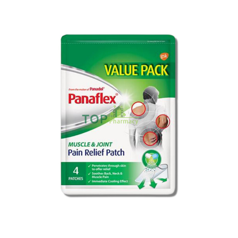 PANAFLEX PAIN RELIEF PATCH 4 PATCHES (EXP: 10/2025) | Shopee Malaysia