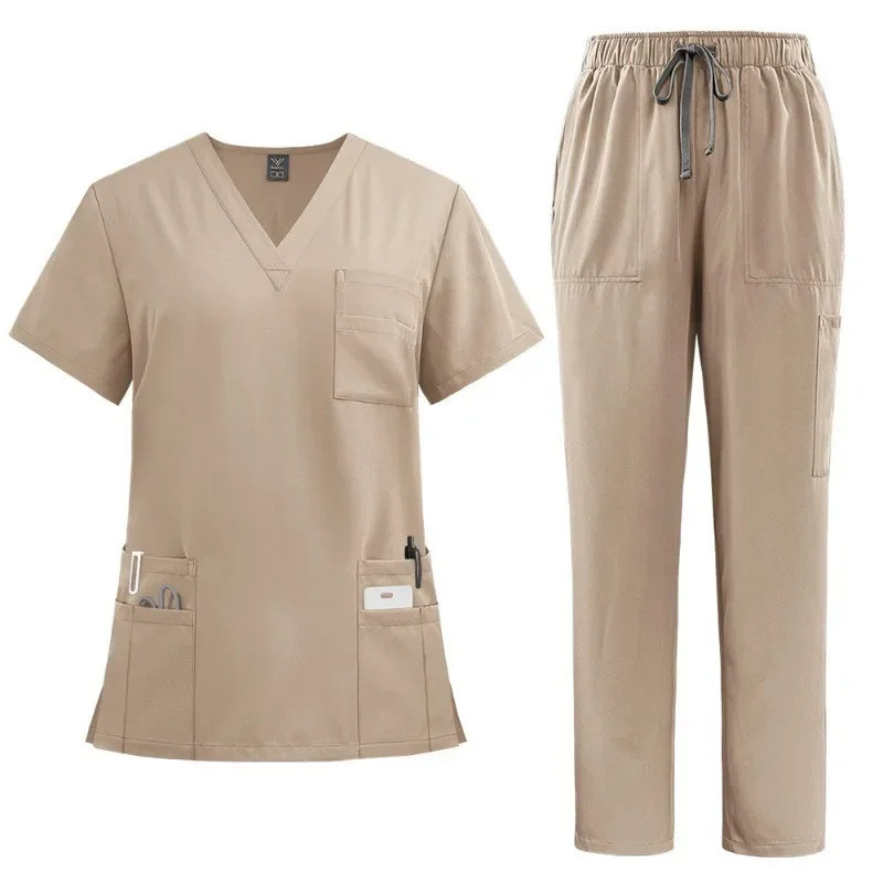 Surgical Uniforms Woman Scrub Set Medical Nurse Beauty Salon Workwear ...