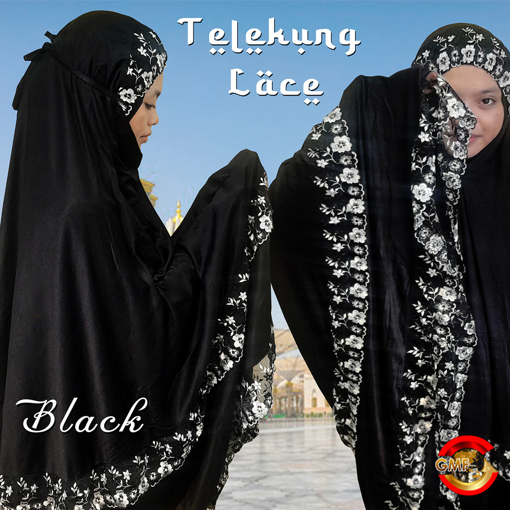 Telekung Lycra Lace Bunga | Shopee Malaysia