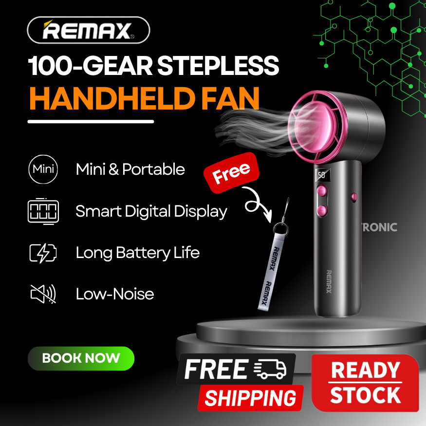 REMAX F32 High-speed Handheld Fan 100-level Stepless Speed Mini ...