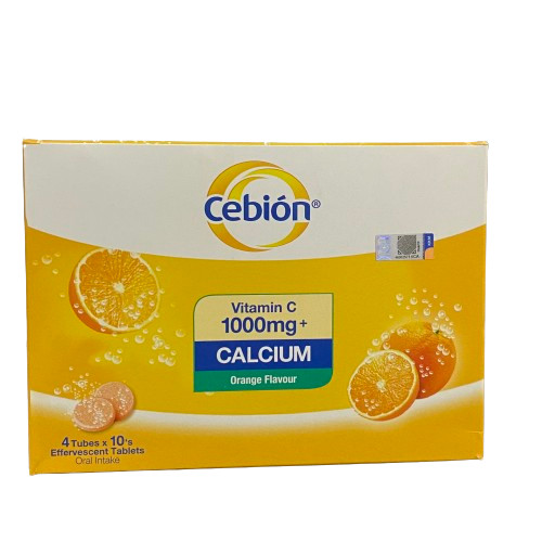 CEBION VITAMIN C 1000MG + CALCIUM EFFERVESCENT TABLET 10'S X 4 | Shopee Malaysia