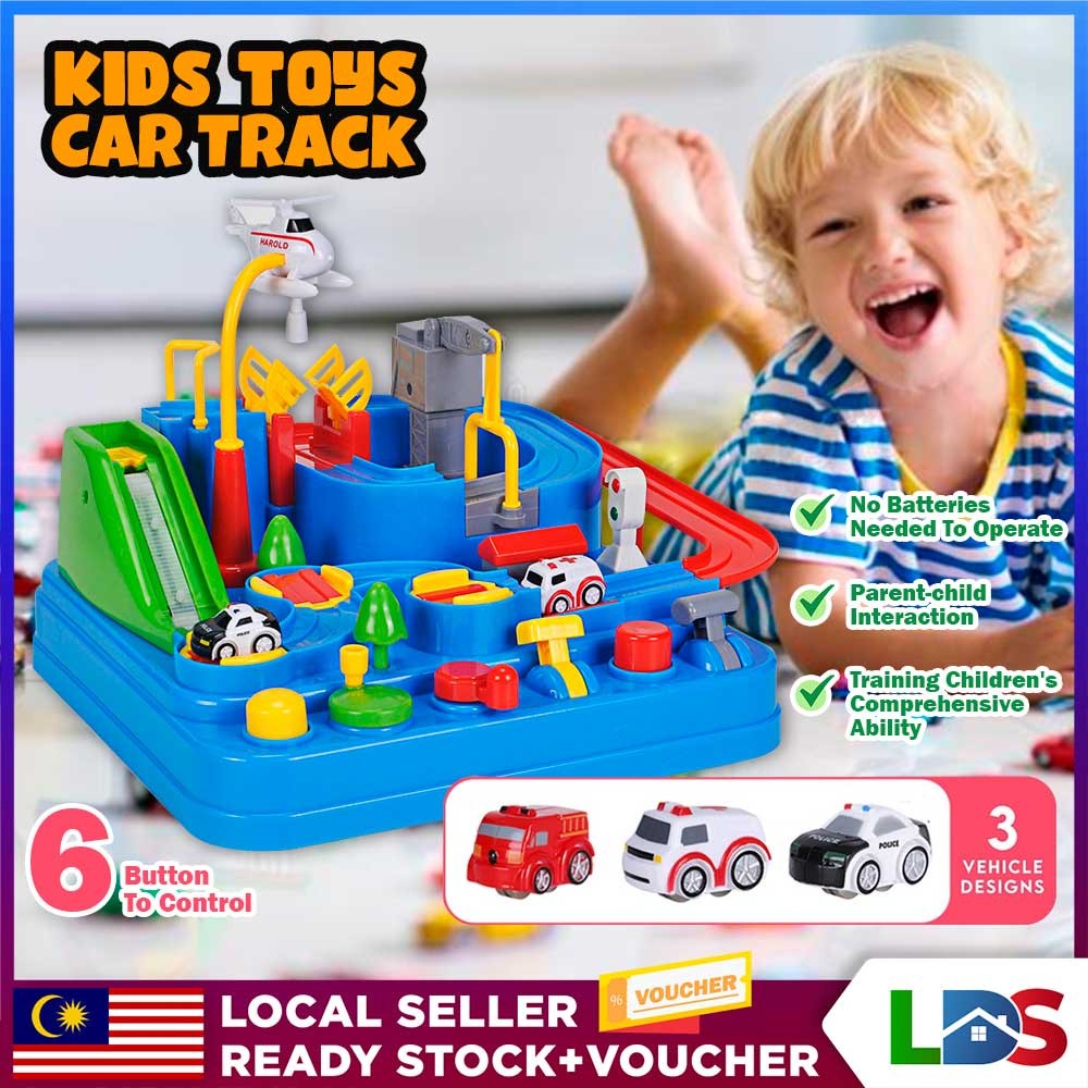 LDS Adventure Car Race Rail Track 3 Cars Toy City Rescue Educational ...