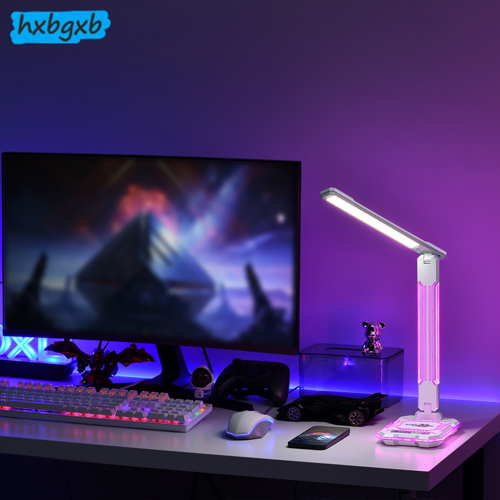 White Dimmable Desk Lamp With Wireless Charging Designed For Relaxation ...