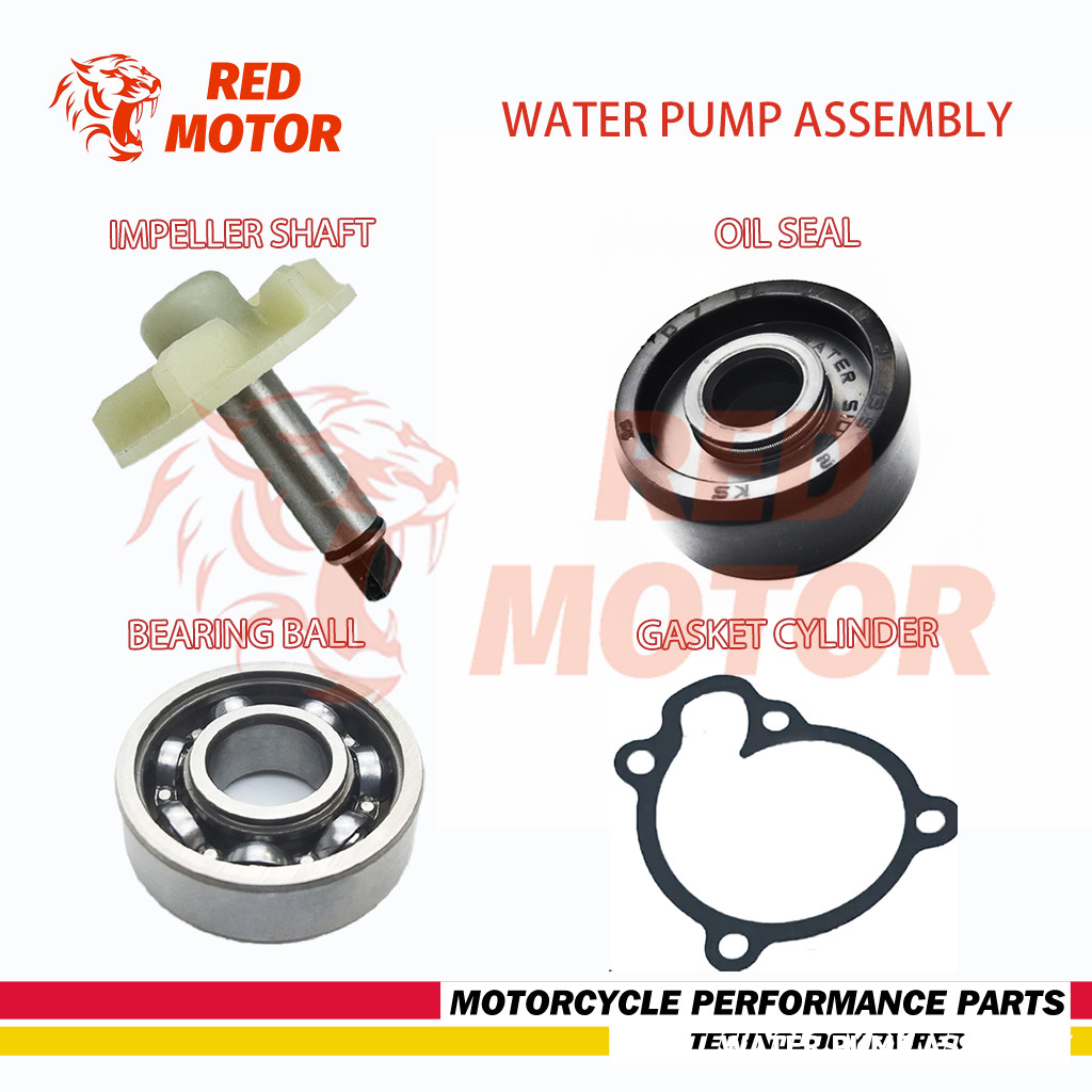 WATER PUMP IMPELLER SHAFT OIL SEAL BEARING BALL GASKET CYLINDER NMAX V2 AEROX V2 AEROX 155 ...