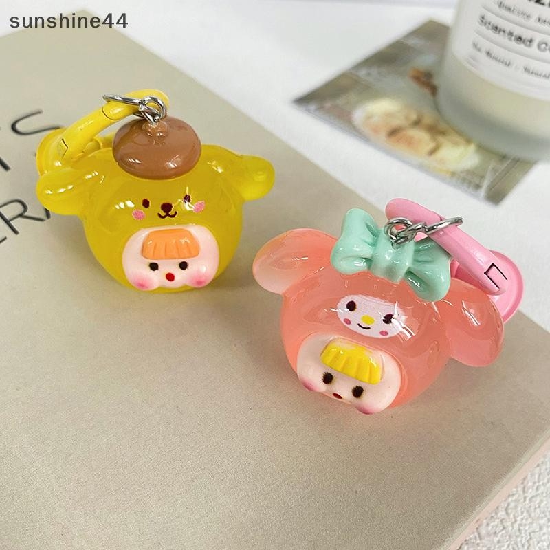 shine 1PC 3D Sanrio Duo Mei Luminous Key Chain Kuromi Melody Hello ...
