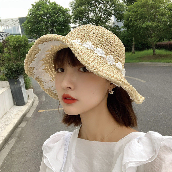 cap woman cute hat woman Topi jerami wanita baru versi Korea siri hutan ...