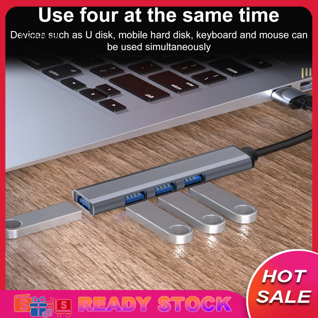 [Ready Stock] Usb Hub for U Disk and Hard Disk Usb Hub Ultra-slim 4-in ...