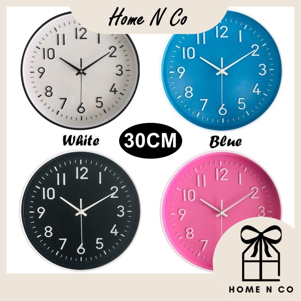 The Gift Wall Clock Jam Dinding IKEA Style Home Decor 30cm Clock Jam ...