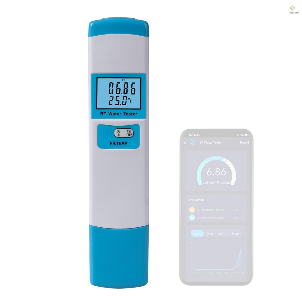 BT Intelligent Water Quality Tester PH Temperature Test Meter Multi ...