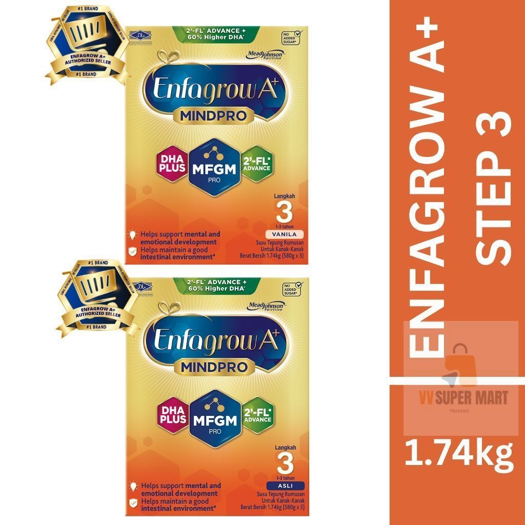 ENFAGROW A+ MindPro Step 3 Original/Vanilla (1.74kg) | Shopee Malaysia