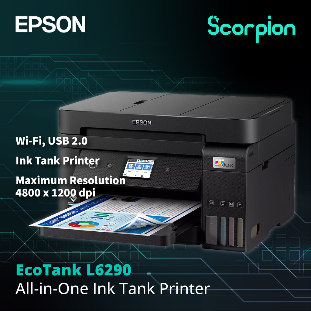 Epson EcoTank L6290 A4 Wi-Fi Duplex All-in-One Ink Tank Printer ...